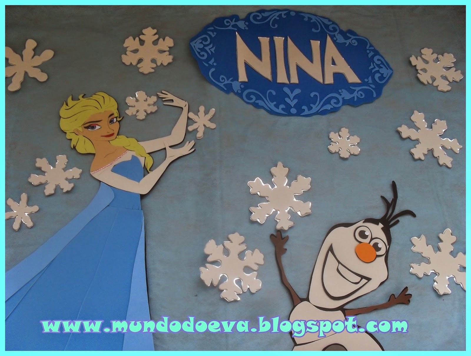 Mundo do Eva : FROZEN ELSA PAINEL EM E.V.A PARA FESTA