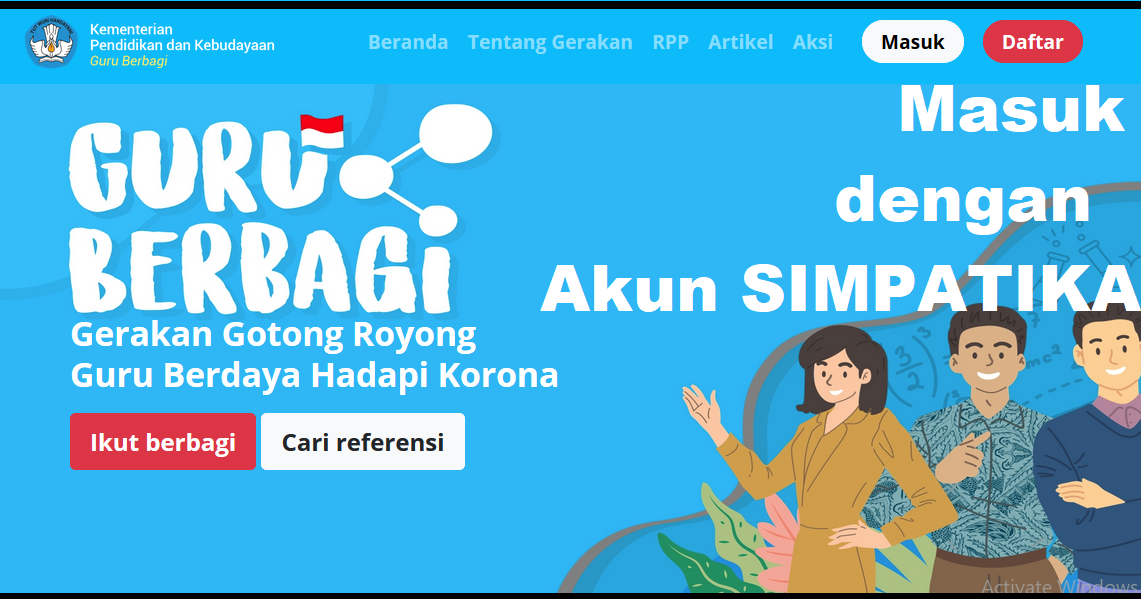 Cara Masuk ke Guru Berbagi Kemendikbud Menggunakan Akun Simpatika