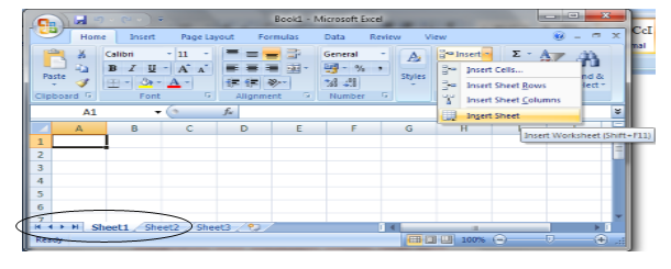 Cara Menyisipkan atau Menambah Lembar Kerja Baru & Memberi atau ...