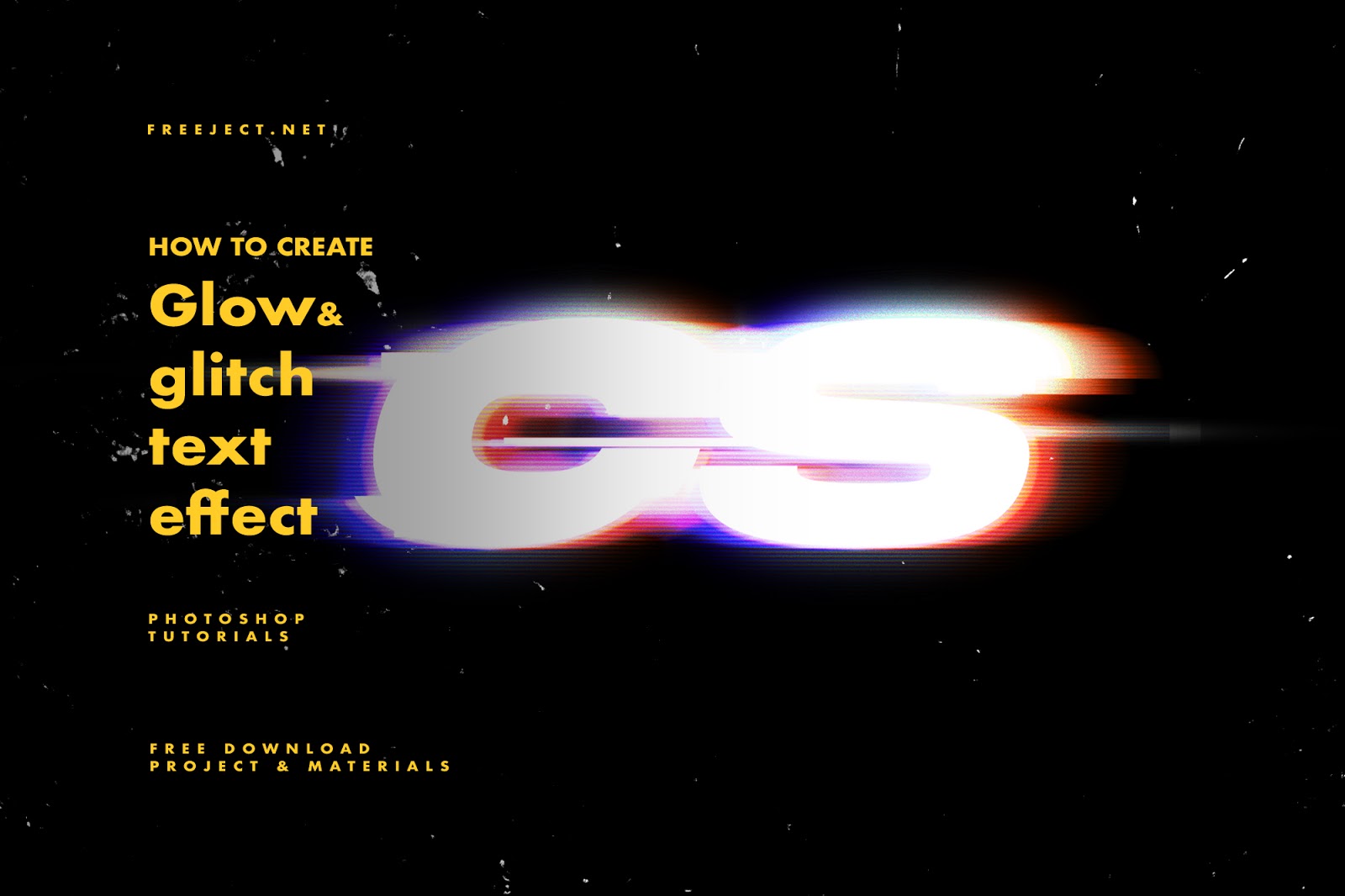 How to Create Glow & Glitch Text Effect Design - Photoshop Tutorials