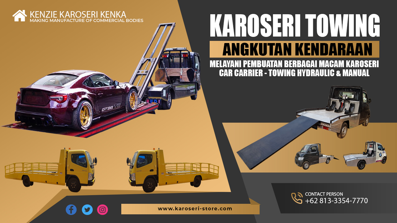 Karoseri Towing Motor dan Mobil || 0813-3354-7770
