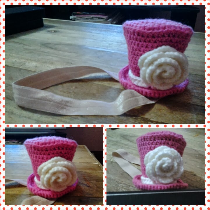 Crochet Mini Top Hat Headband