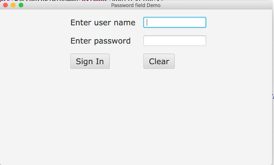 Programming for beginners: JavaFX: PasswordField
