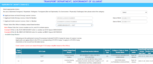 Learning Licence Online Application Ahmedabad | Documents | Renew ...