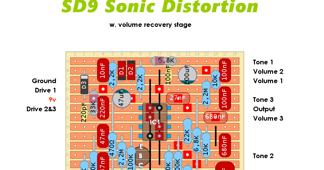 Dirtbox Layouts: Ibanez / Maxon SD9 Sonic Distortion
