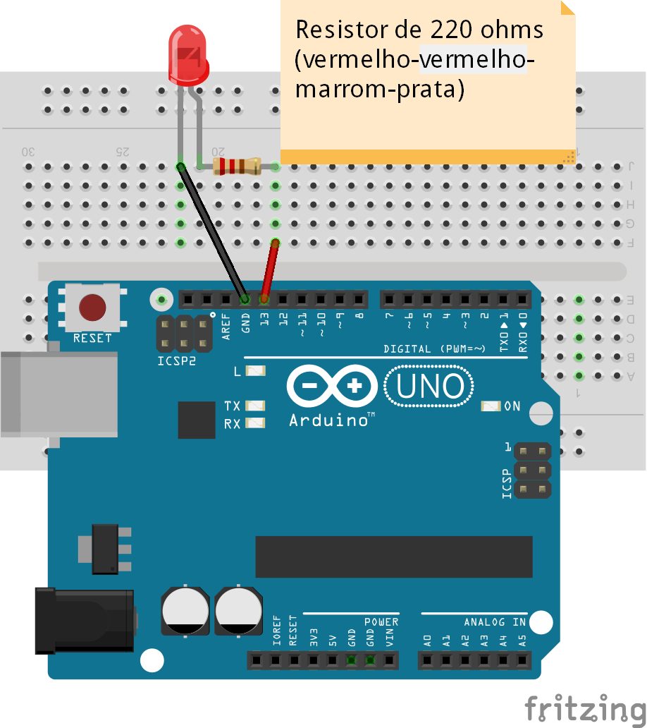 Saudações e projeto Blink Simples | Manual do Arduino