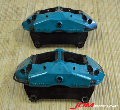 JDM Auto Link: Project Mu 4 Pot Calipers with Slotted Rotors - FD3S RX-7