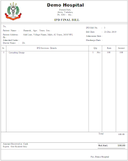 Mini Hospital OPD IPD Billing Software ~ Billing Software Guru