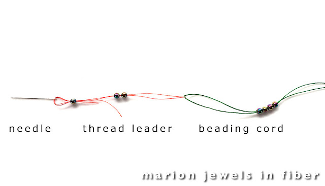 Marion Jewels in Fiber - News and Such: Loading Beads onto Cord ...
