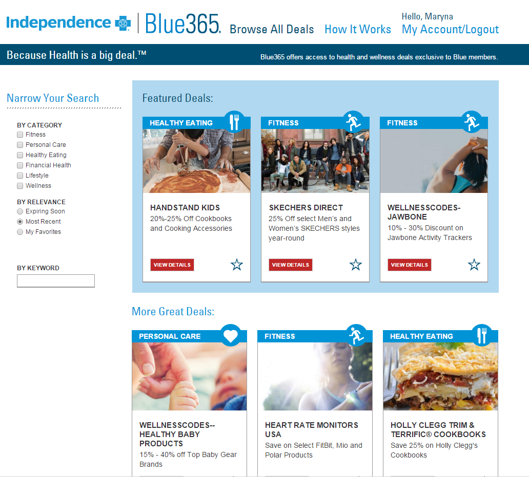 Blue 365 Deals: Скидки на фитнес, путешествия, лекарства, услуги ...