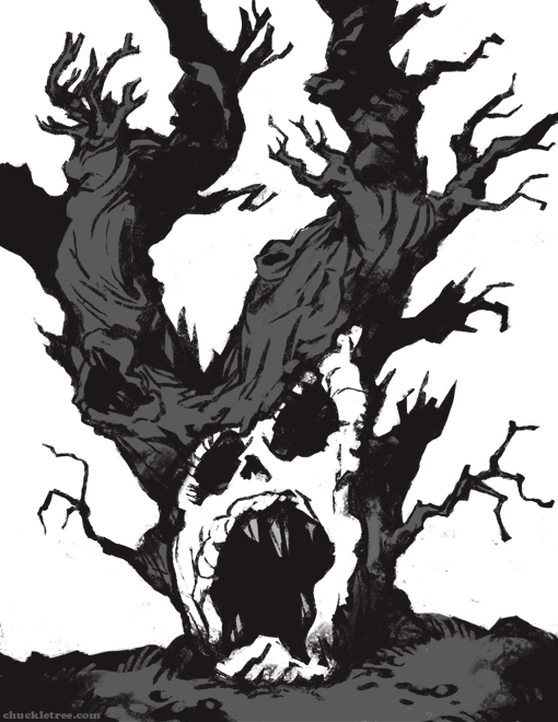 Dan Barrett's Art Blog: Scary Tree Sketch