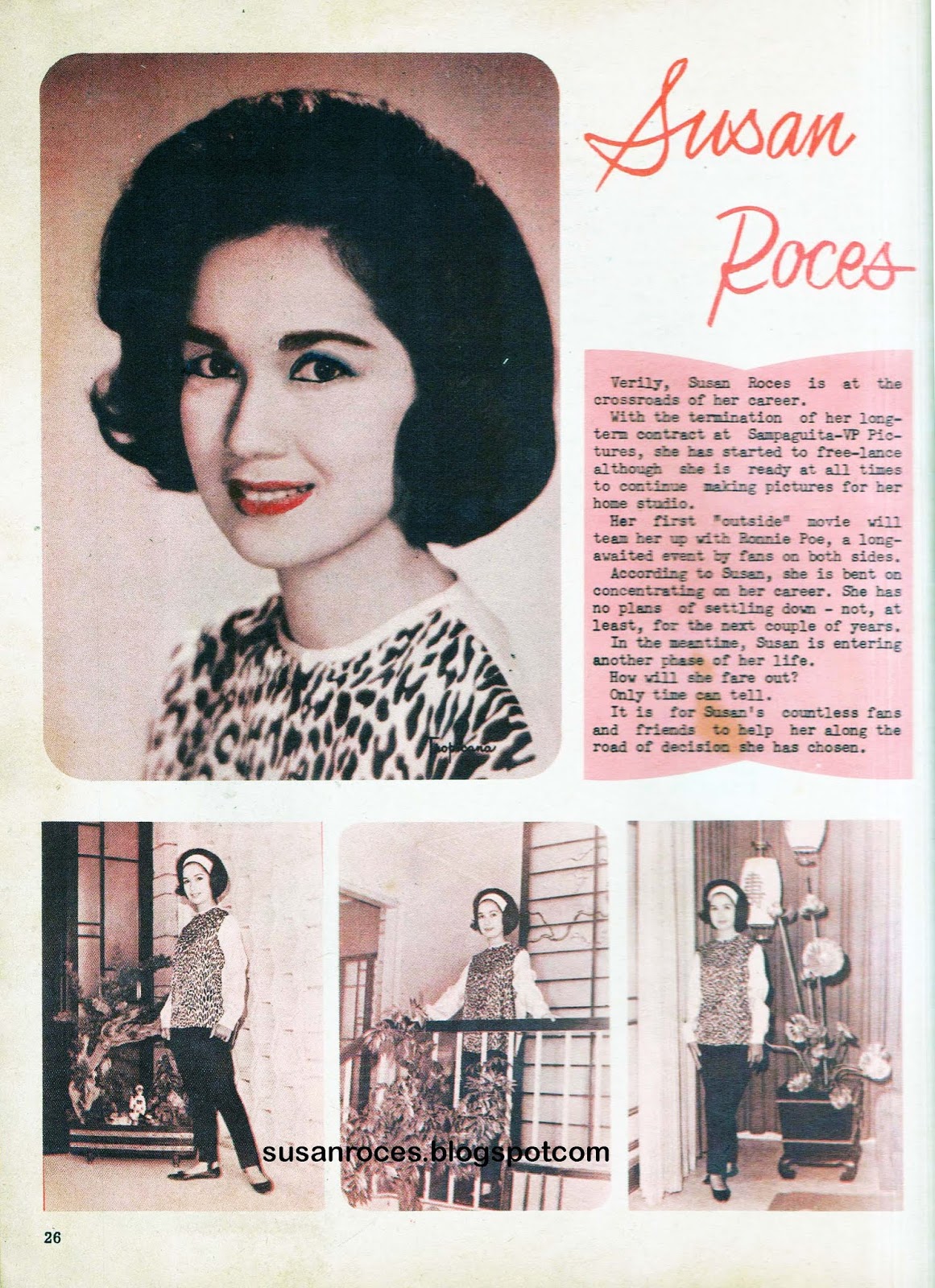 SUSAN ROCES: SUSAN ROCES: OUR COVER STORY (Spotlight on Show Business ...