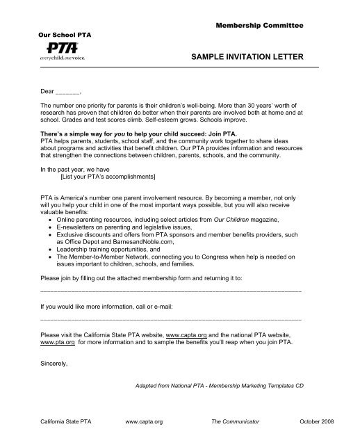 Board Member Invitation Letter Template ~ Resume Letter