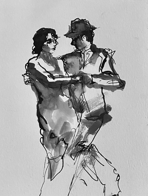 Connie Chadwell's Hackberry Street Studio: Ink Dancers #3 - original ...