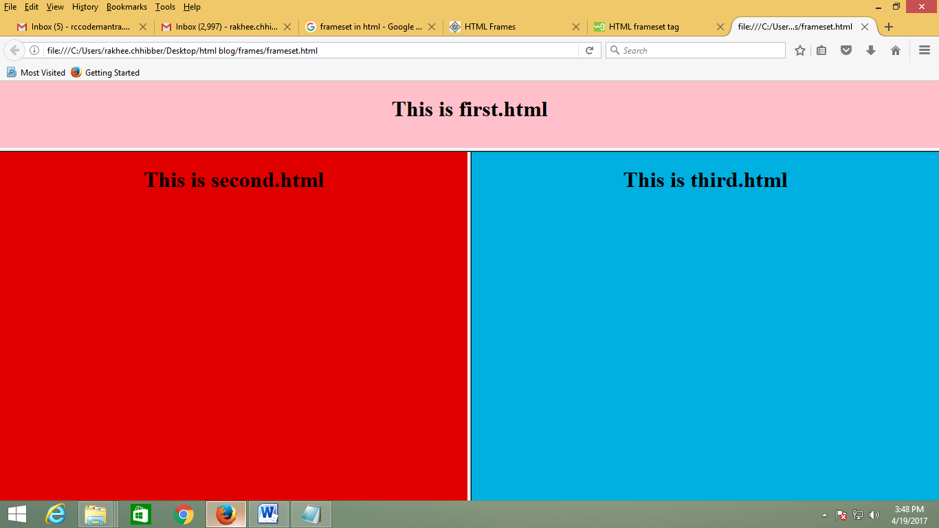 HTML Concepts: HTML Frames - Dividing Up the Page
