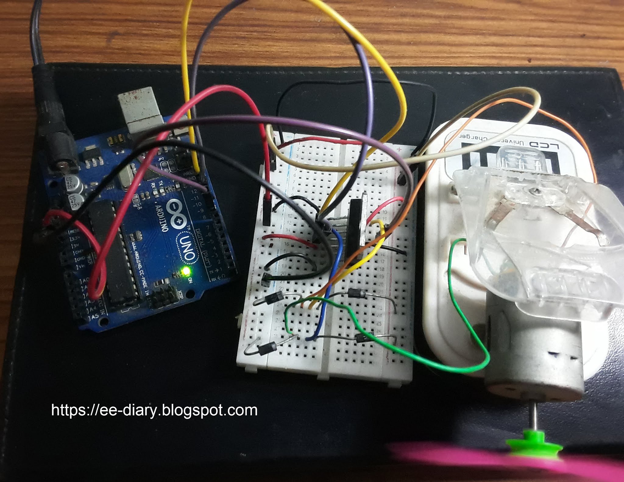 Arduino L298N DC Motor Speed control with PWM