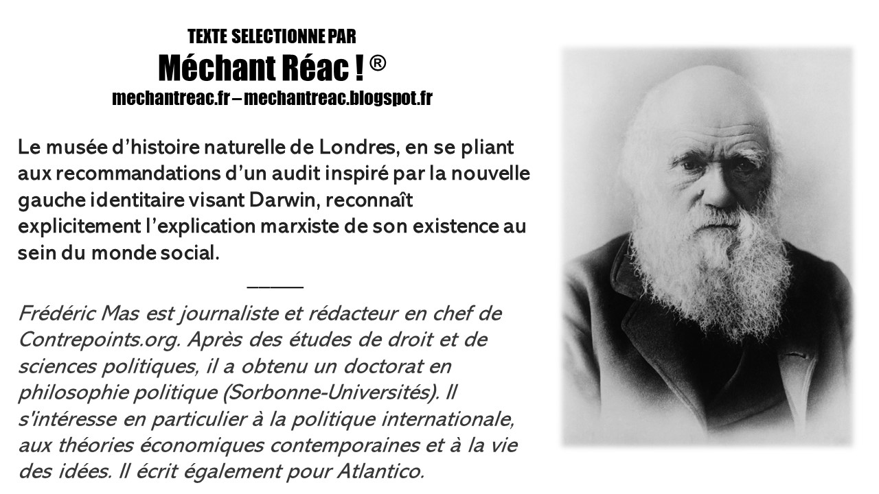 Frédéric Mas : Darwin menacé par l’idéologie décoloniale