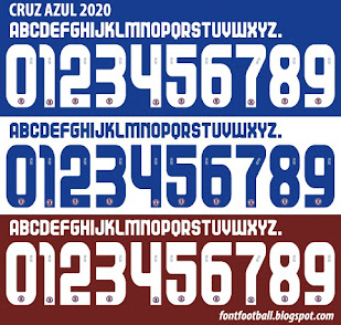 FONT FOOTBALL: Font Vector Cruz Azul 2020 kit