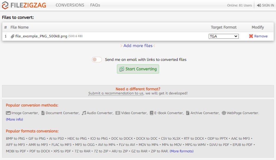 Easy Convert Files: How To Convert png file to tga file