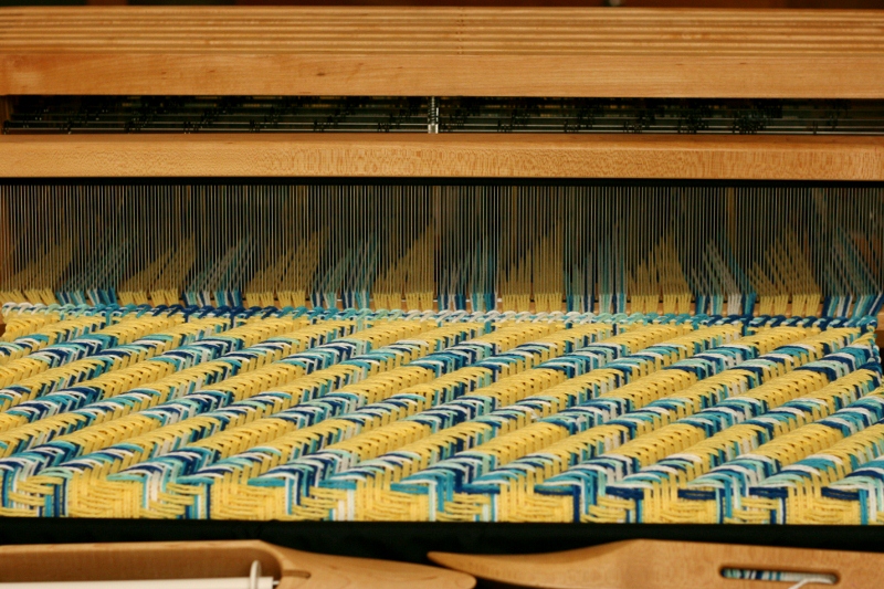 Weave-Away: Crooked, but loom is tuned!