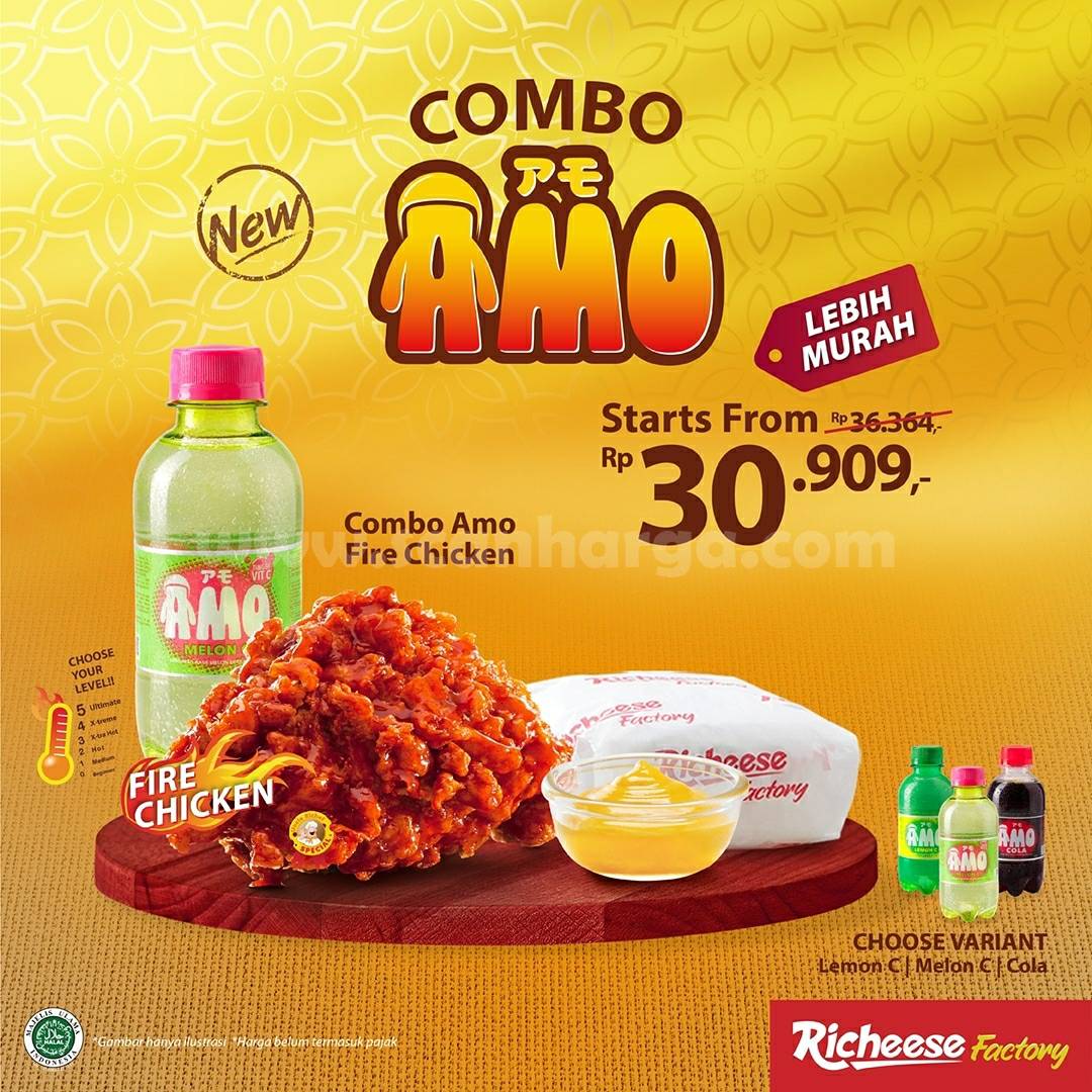 Richeese Factory Promo Combo AMO + 1 Fire Chiken + 1 Nasi hanya Rp 30 ...