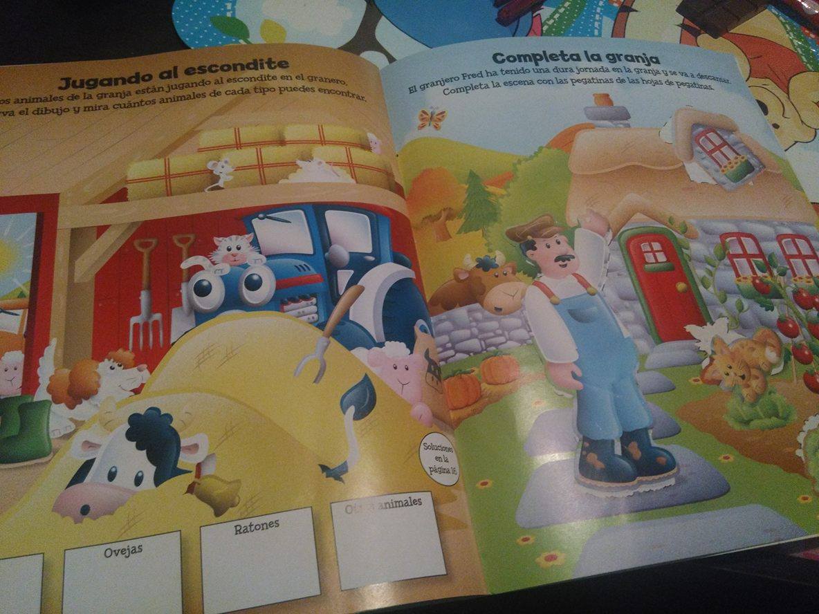 Un día en la granja. Libro de pegatinas - Cuentos de Amatxu