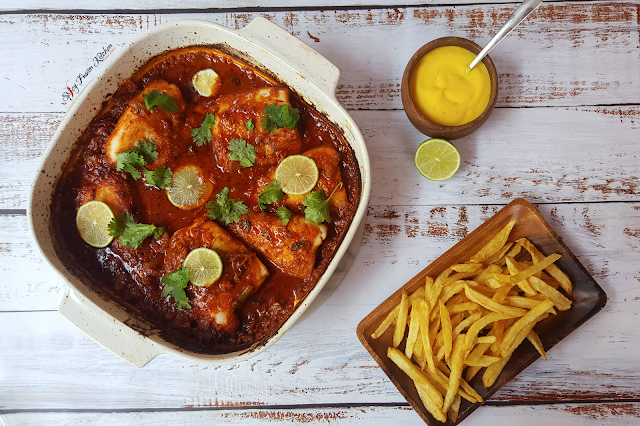 Saffron and Harissa Moroccan Fish Tagine - Spicy Fusion Kitchen