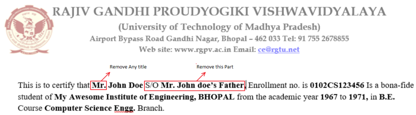 Obtain Transcripts from RGPV Bhopal