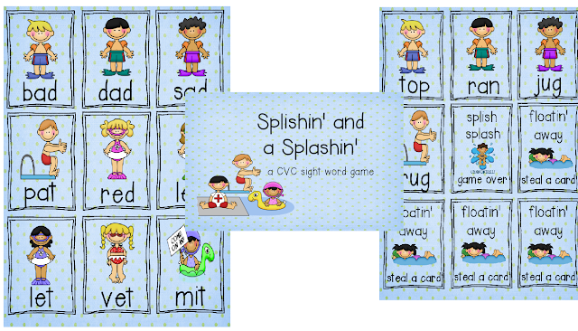 Teaching is Colorful: Summer CVC Game Freebie!!