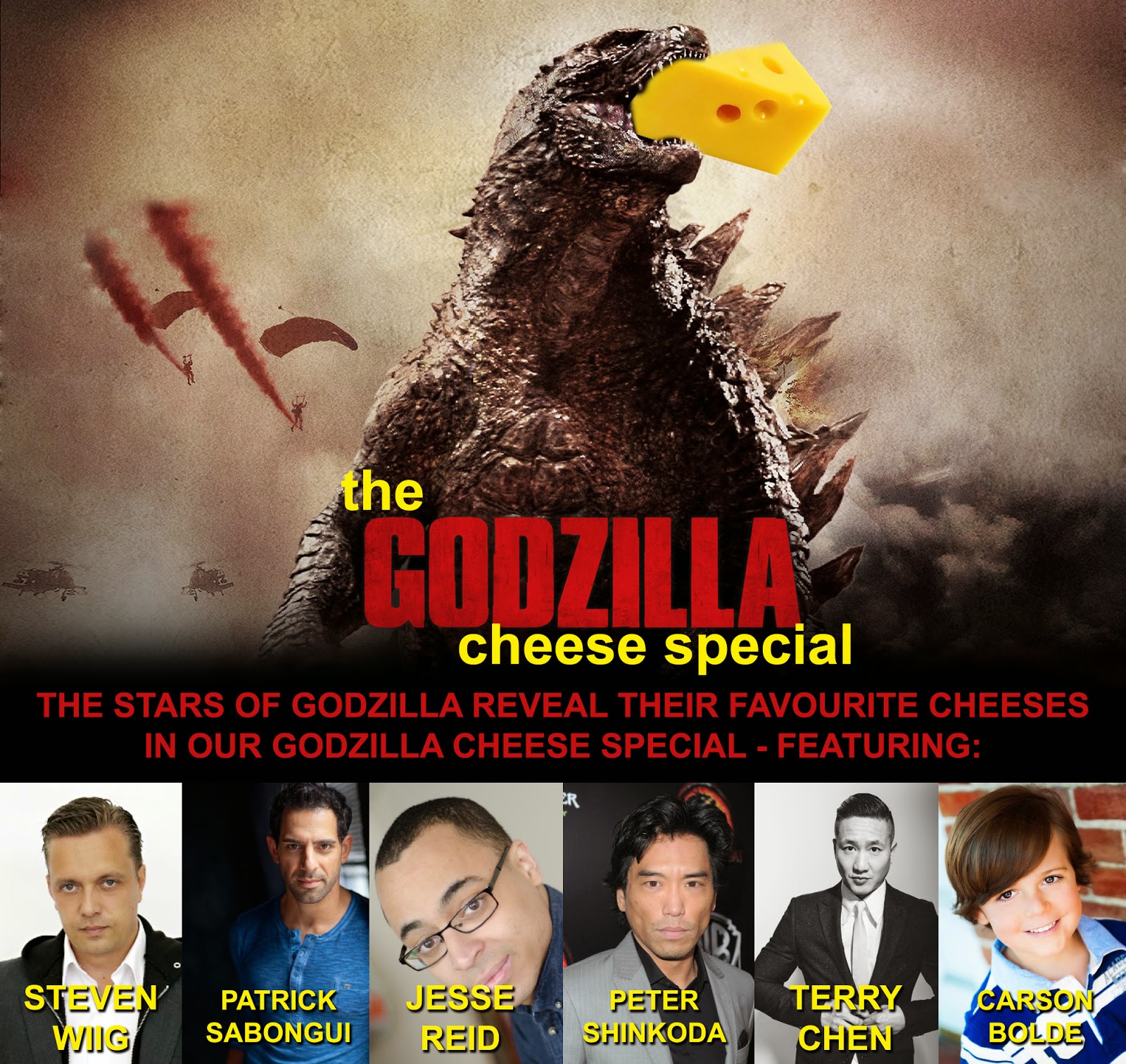 The Mighty Cheeseboard: CELEBRICHEESE - GODZILLA SPECIAL