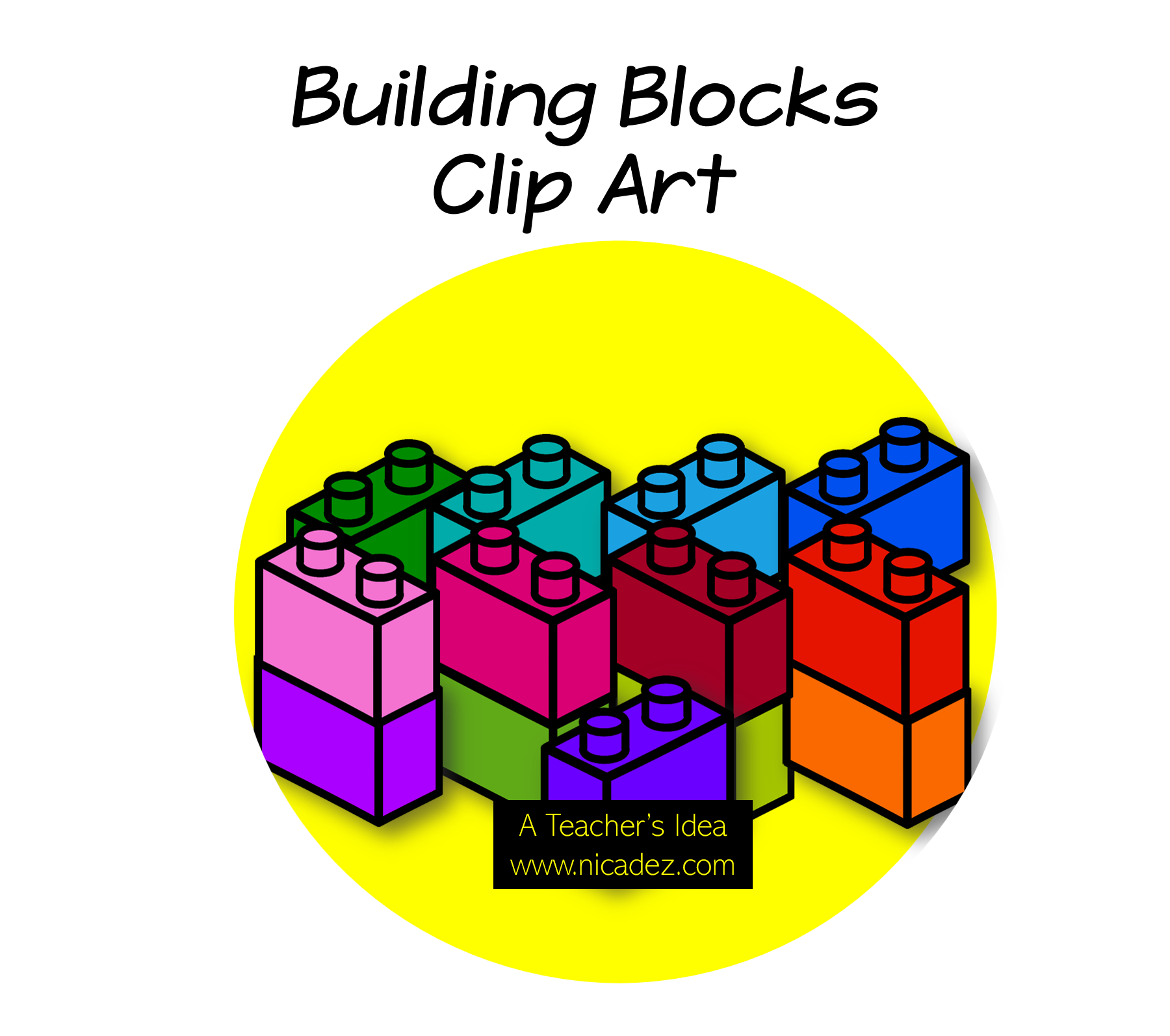 A Teacher's Idea: Building Blocks Clip Art for Printables