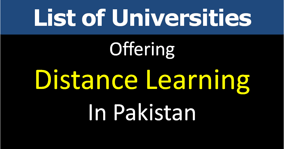 List of Universities offering Distance learning in Pakistan | Virtual ...