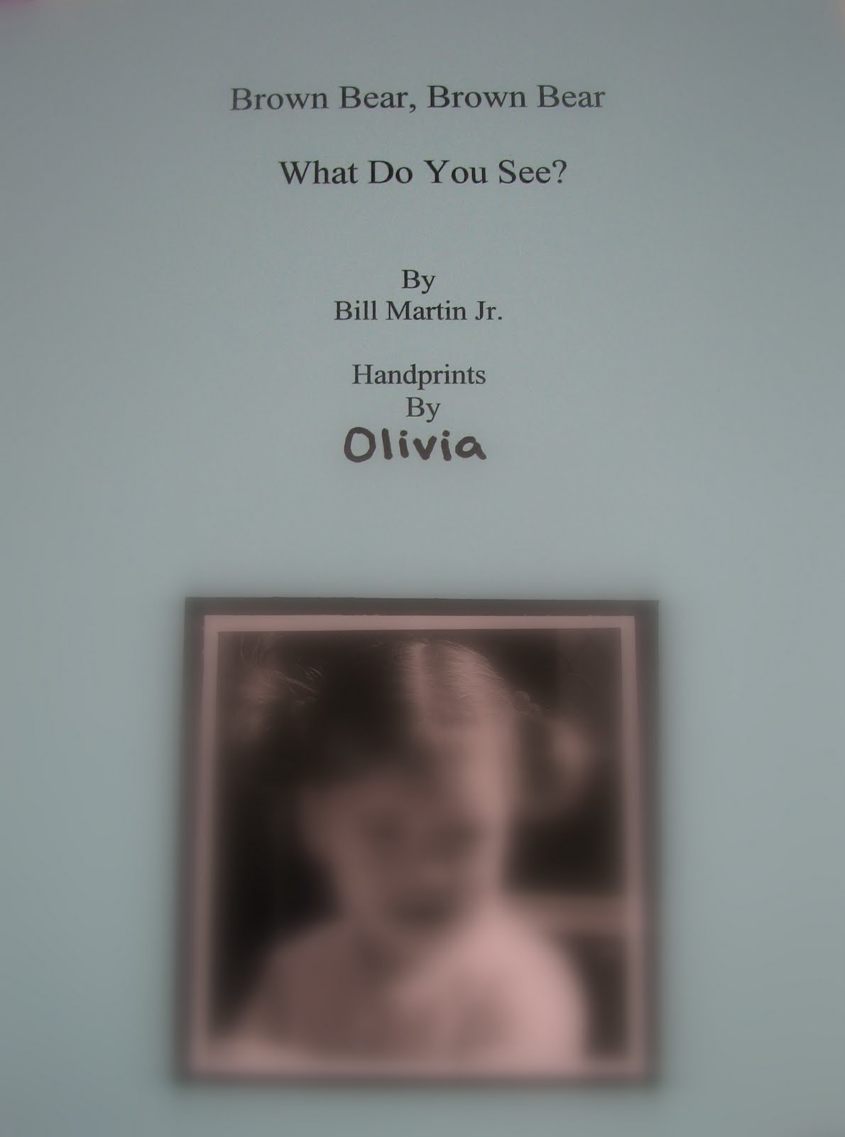 Brown Bear Hand Print Book