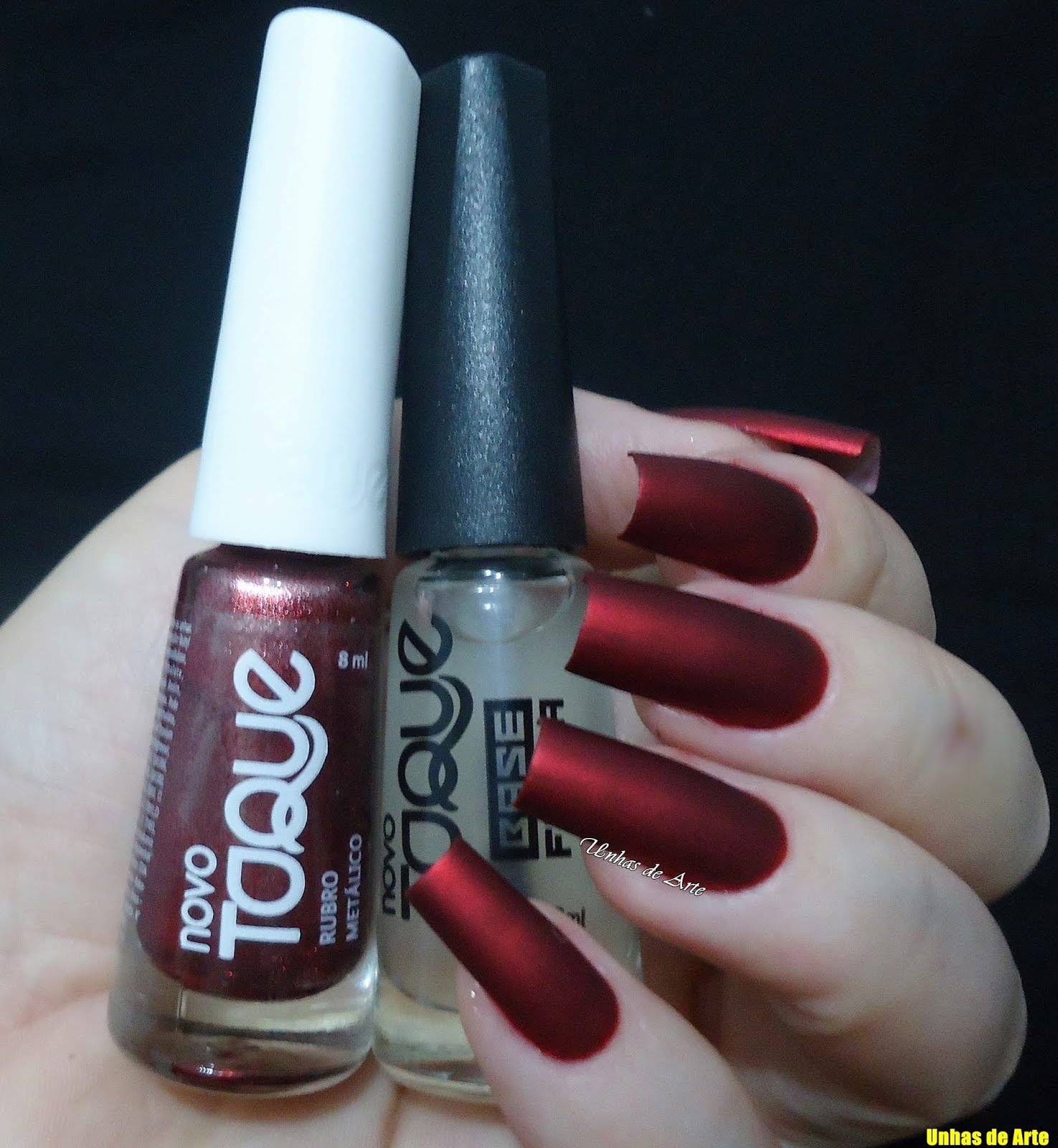 Blog: Unhas de Arte ♥: Esmalte NOVO TOQUE/Cor: RUBRO(METÁLICO) + BASE ...