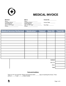 Online Medical Bill Generator - Invoice Template