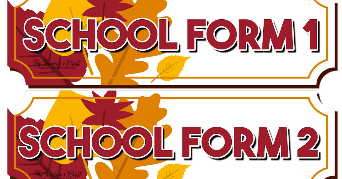 SCHOOL FORMS LABEL - The Teachers Craft PH