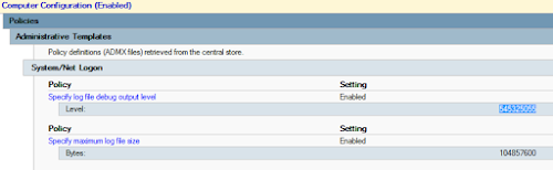 Directory Admin: Enabling debug logging for the Netlogon service