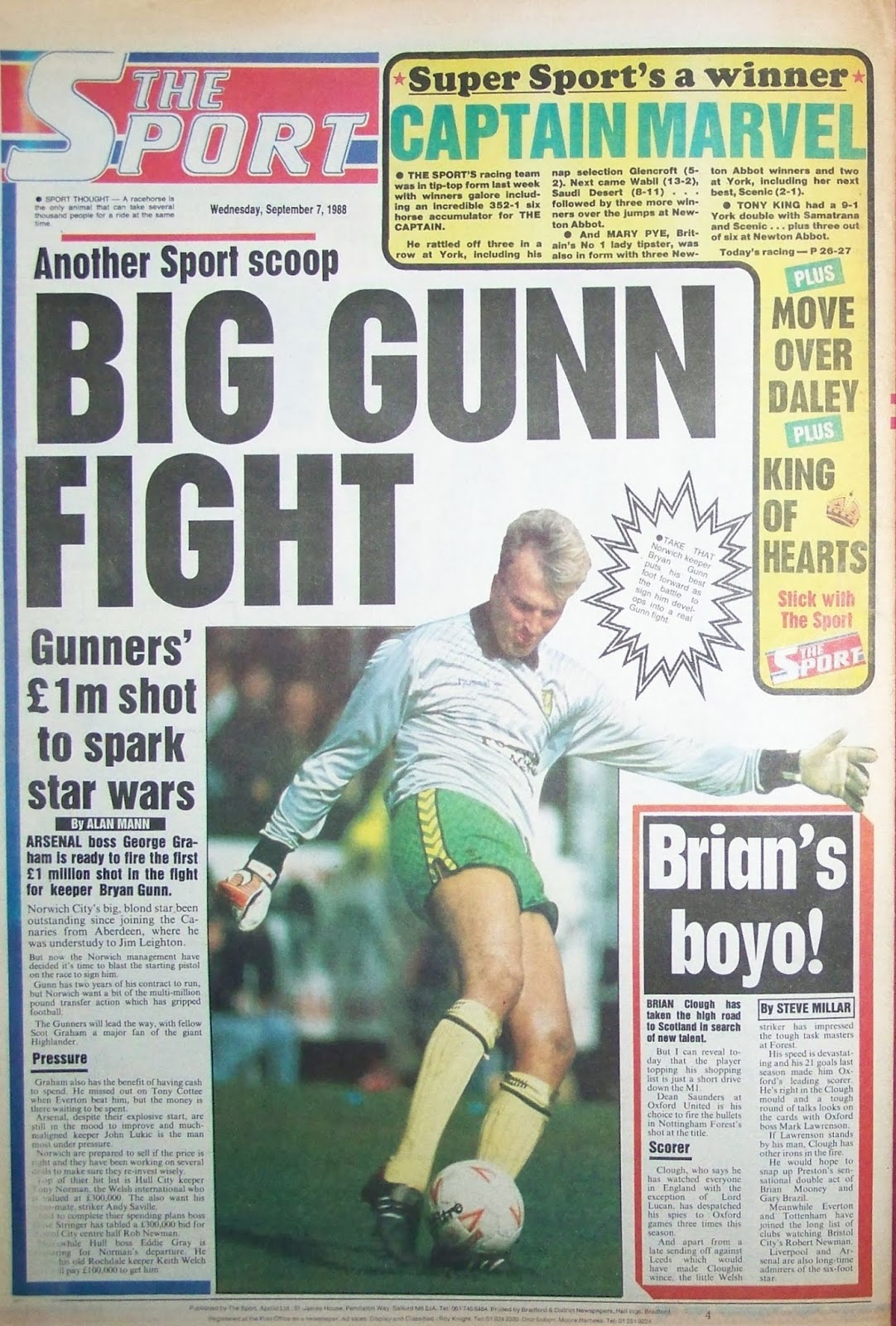 The Sport Newspaper 7 September 1988