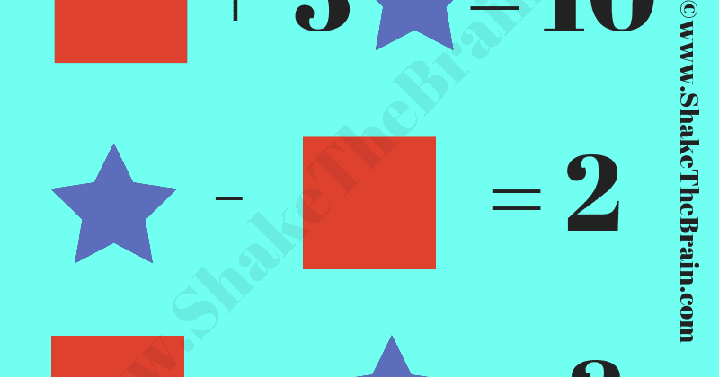 Maths Shapes Algebra Problem: Solve Equations and Discover