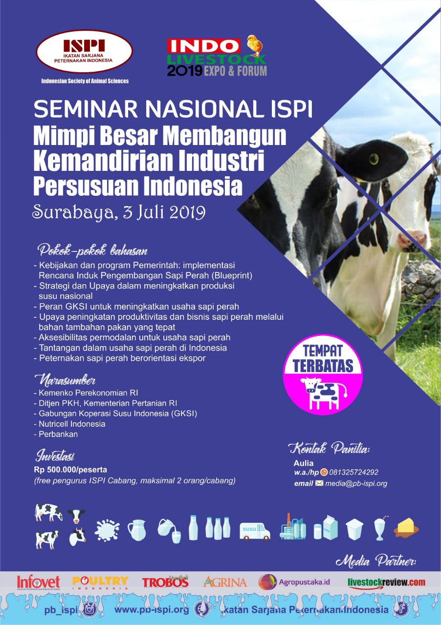 Ikatan Sarjana Peternakan Indonesia(ISPI) menggelar Seminar Nasional ...