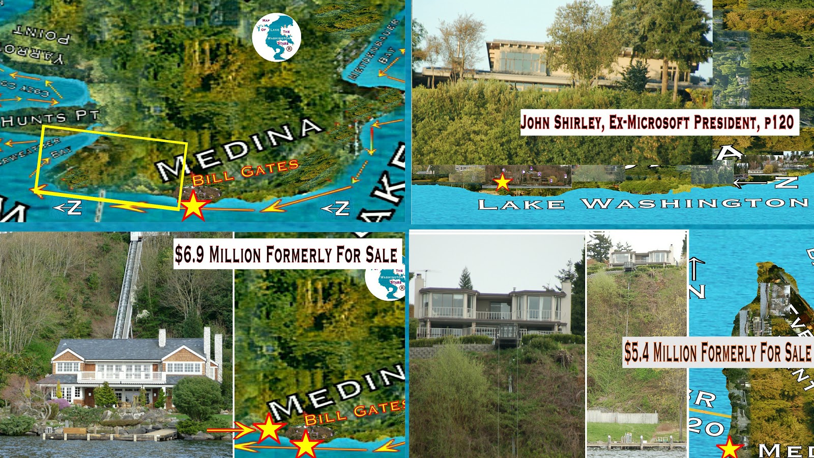 Lake Washington Cruising: Medina West Mansions - Index - Gates, Bezos ...