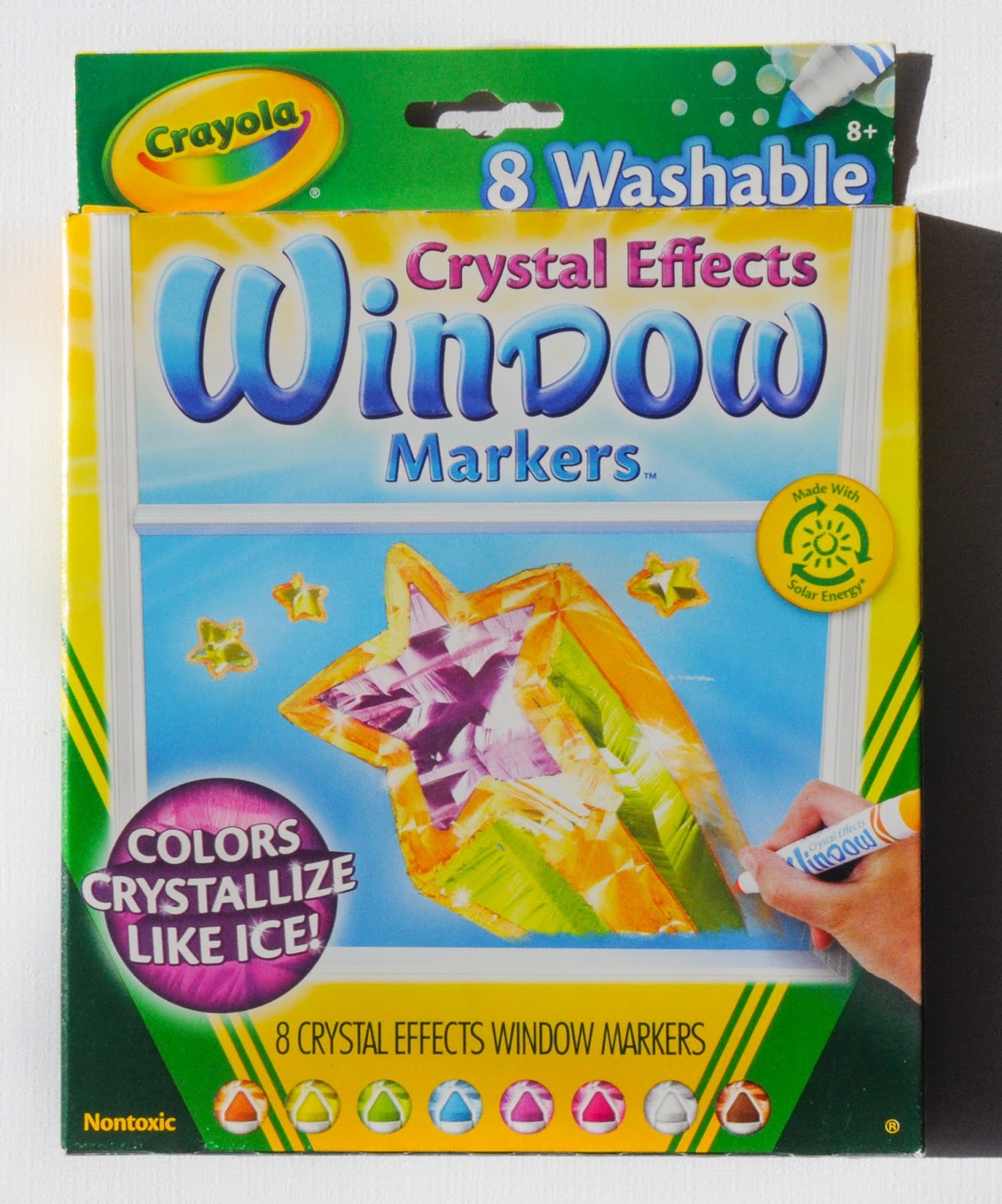 8 Count Crayola Crystal Effects Window Markers: What's Inside the Box ...