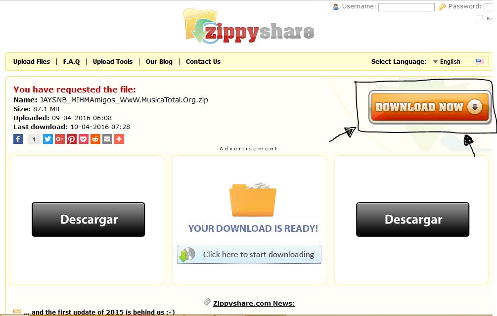 COMO DESCARGAR DEL SERVIDOR ZIPPYSHARE - Musica Total | Todos los ...