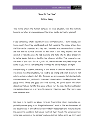 essay examples: Lord Of The Flies Essay