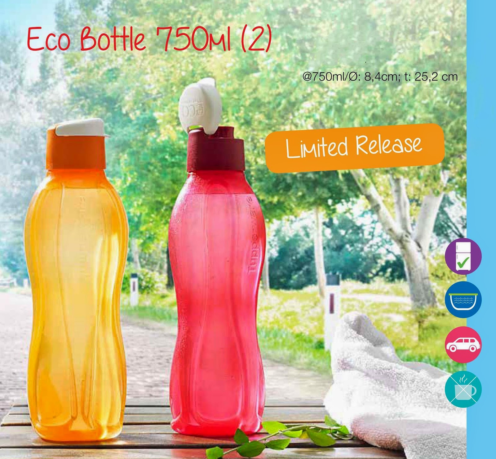 Eco Bottle Tupperware 750ML | Perlengkapan Makan Tupperware