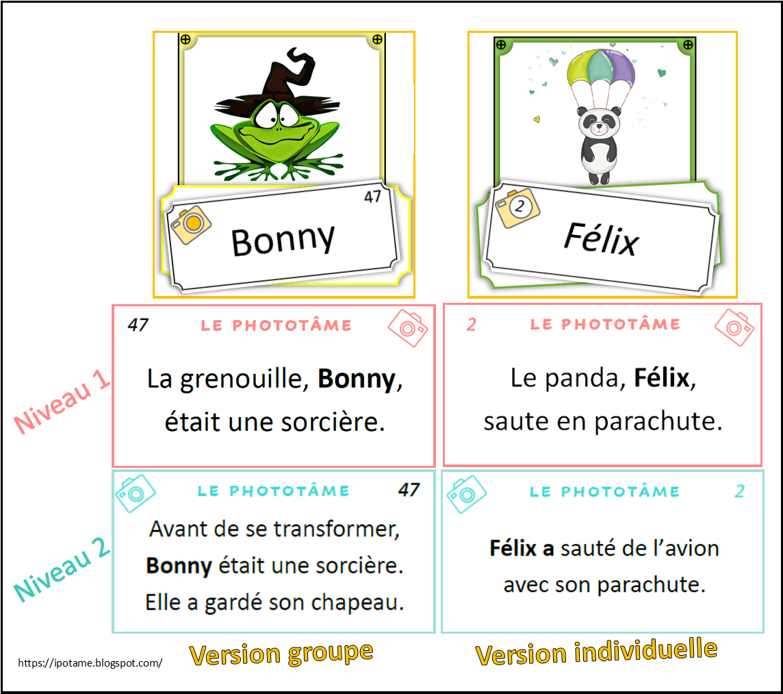 IPOTÂME ....TÂME: Activité jeu de lecture