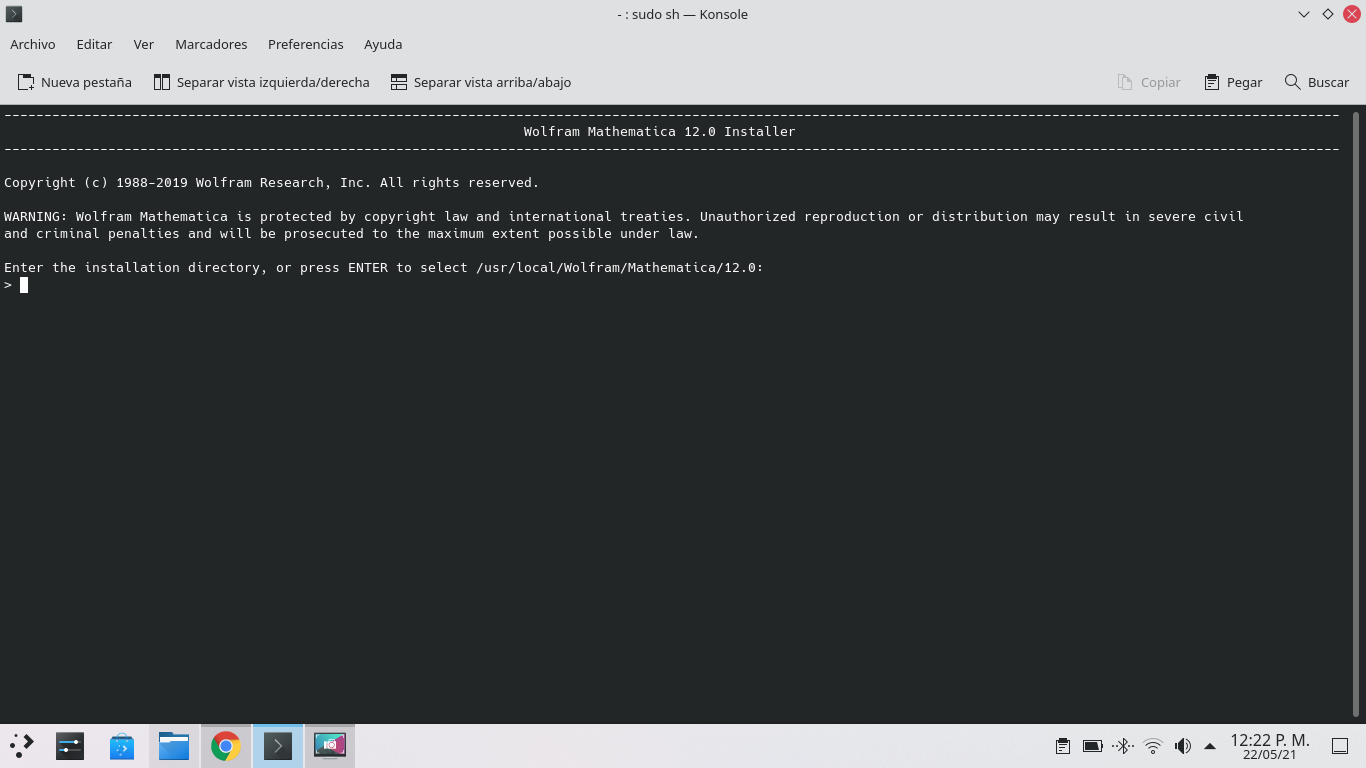Linux Force: Mathematica 12