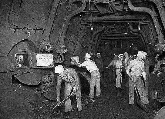 Sunday Warship......the black gang down in the stokehold