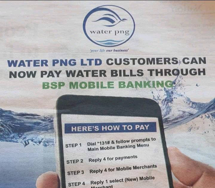 How to Pay Water Bill Using Mobile Phone Banking in PNG - Tech Pacific