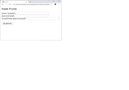 Write a program in HTML using login form